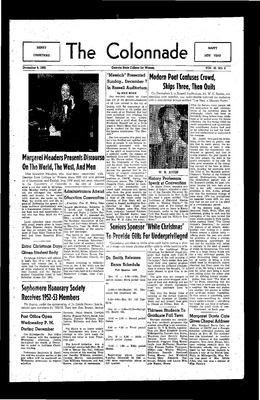 "Colonnade December 9, 1952" by Colonnade