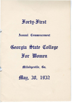 "Commencement Program 1932 May" by GCSU GCSU