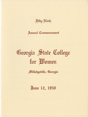 "Commencement Program 1950 June" by GCSU GCSU