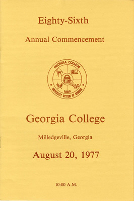 "Commencement Program 1977 August" by GCSU GCSU