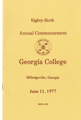 "Commencement Program 1977 June" by GCSU GCSU