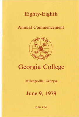 "Commencement Program 1979 June" by GCSU GCSU