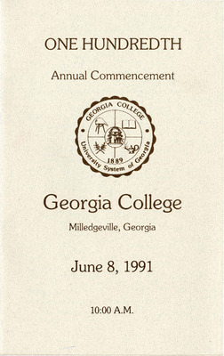 "Commencement Program 1991 June" by GCSU GCSU
