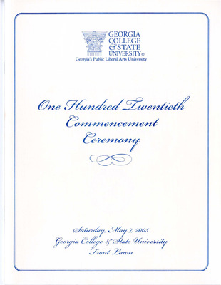 "Commencement Program 2005 May" by GCSU GCSU
