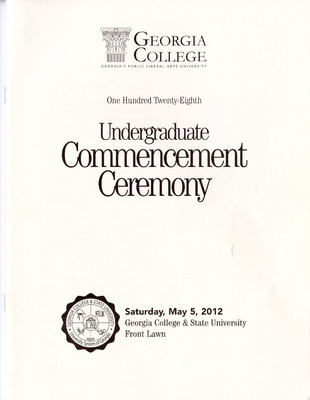 "Commencement Program 2012 May Undergraduate" by GCSU GCSU