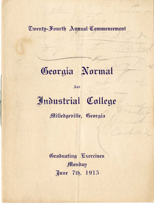"Commencement Program 1915" by GCSU GCSU