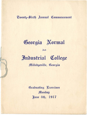 "Commencement Program 1917" by GCSU GCSU