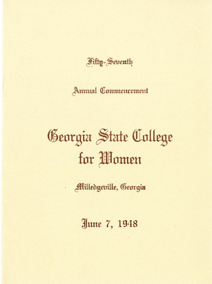 "Commencement Program 1948 June" by GCSU GCSU