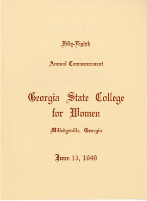 "Commencement Program 1949 June" by GCSU GCSU