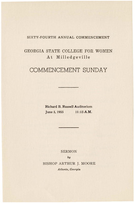 "Commencement Program 1955 June" by GCSU GCSU