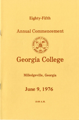 "Commencement Program 1976 June" by GCSU GCSU