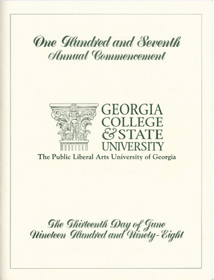 "Commencement Program 1998 June" by GCSU GCSU
