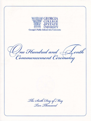 "Commencement Program 2000 May" by GCSU GCSU