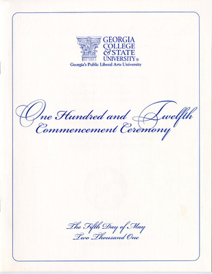 "Commencement Program 2001 May" by GCSU GCSU