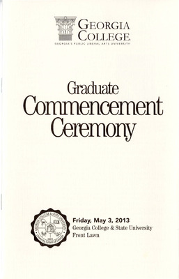 "Commencement Program 2013 May Graduate" by GCSU GCSU
