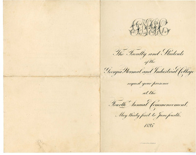 "Commencement Program 1895" by GCSU Special Collections
