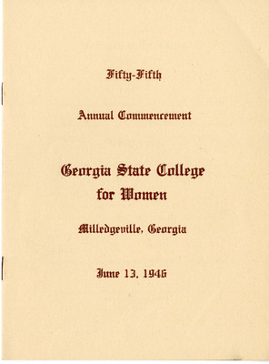 "Commencement Program 1946 June" by GCSU Special Collections